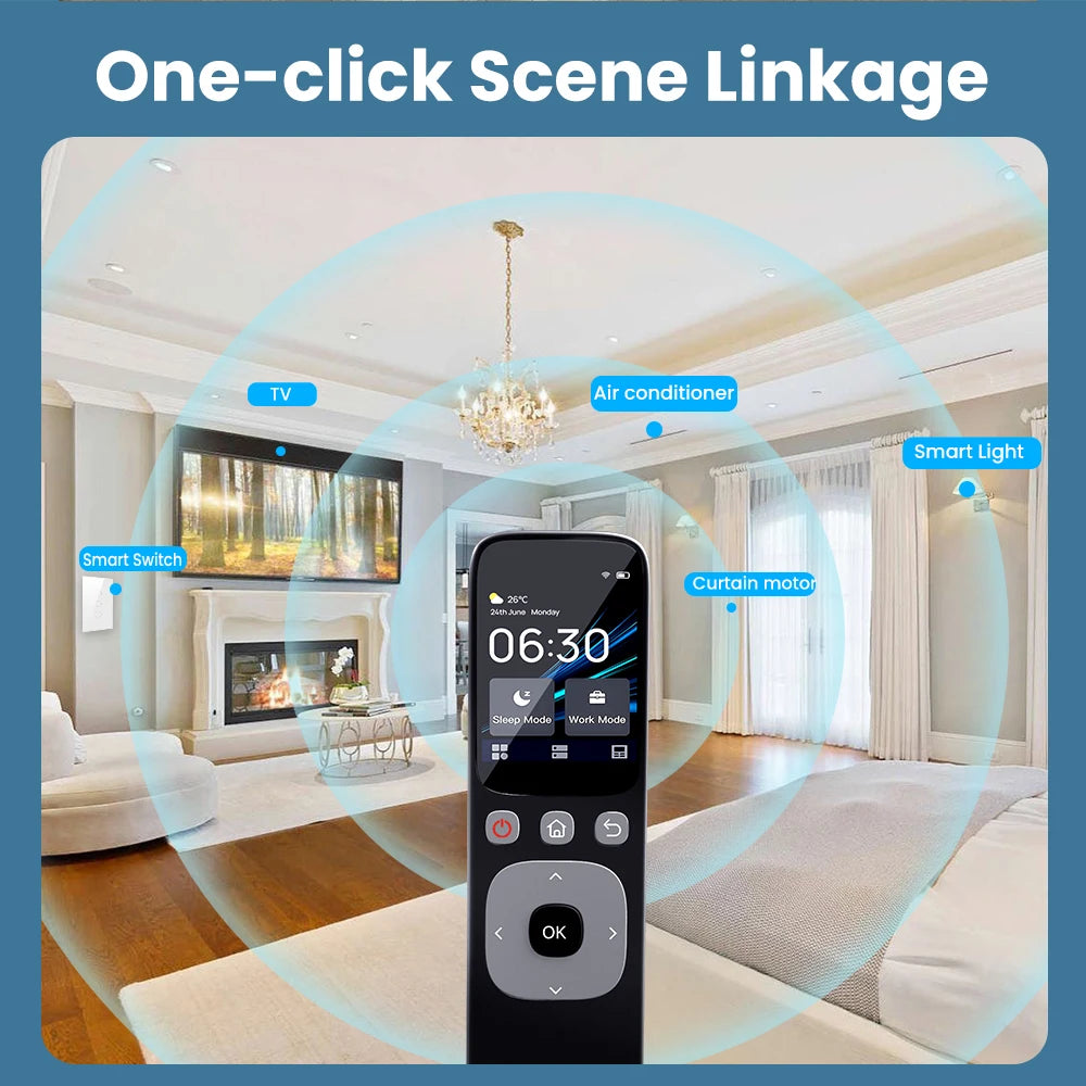 Smart WiFi IR Remote Control Panel for Home Appliances - Touch Screen