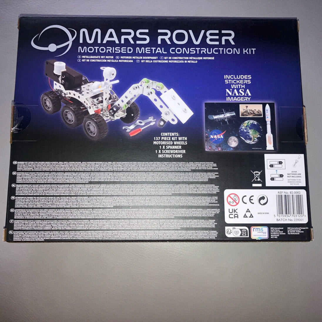 Mars Rover Motorised Metal Construction Kit 137 Pieces New