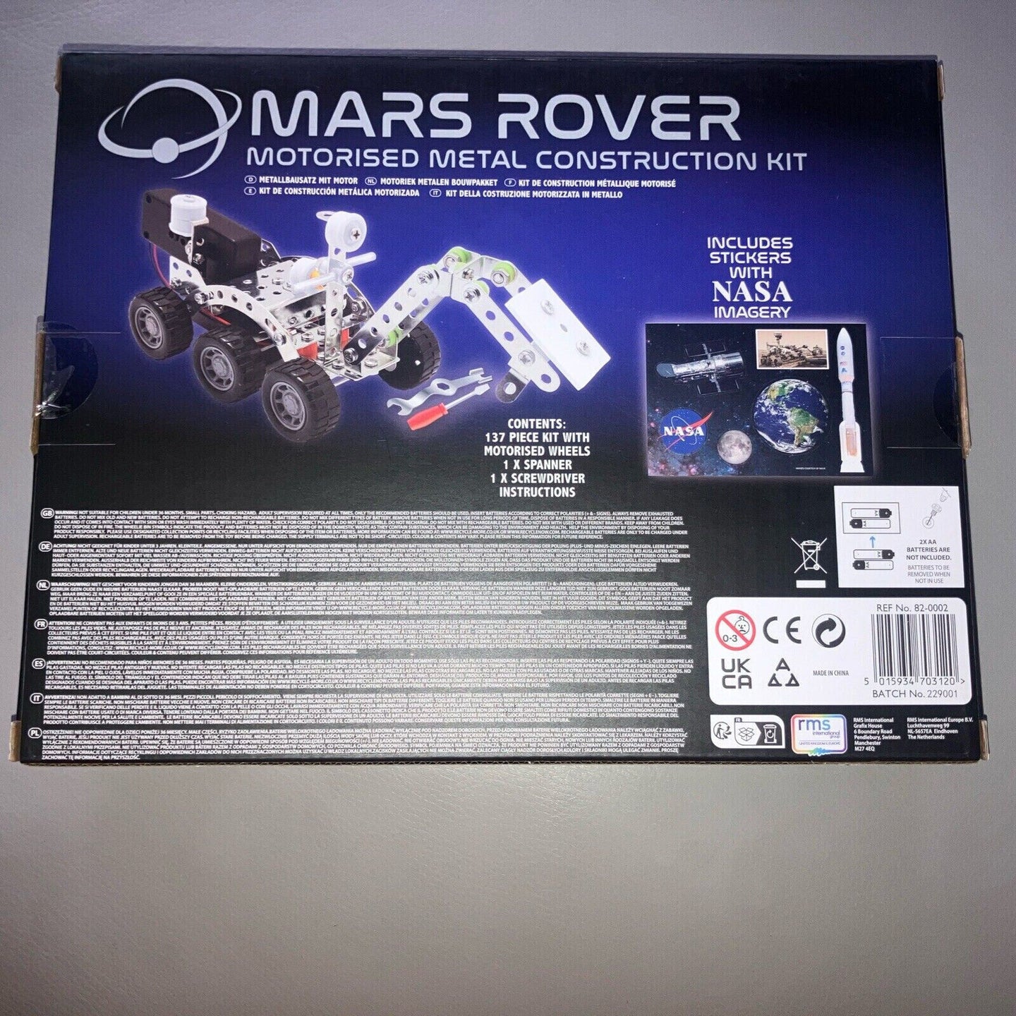Mars Rover Motorised Metal Construction Kit 137 Pieces New