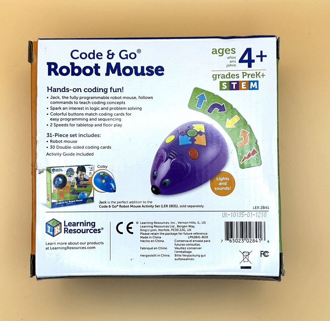 Learning Resources Code & Go Robot Mouse - 31 Pieces, Ages 4+, Coding